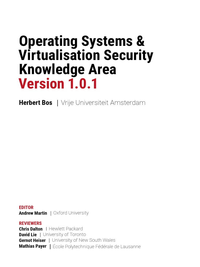 Operating Systems Virtualisation Security v1.0.1 | PDF | Operating ...