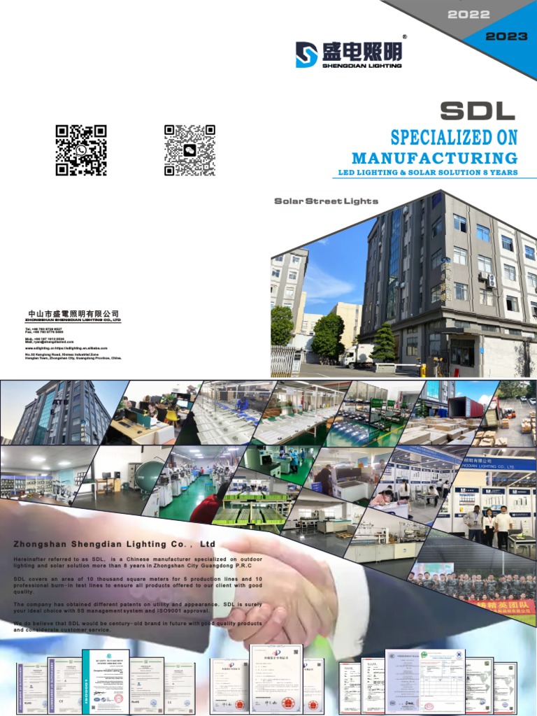 SDL Solar Street Light-V 1.0 | PDF | Solar Panel | Single Crystal