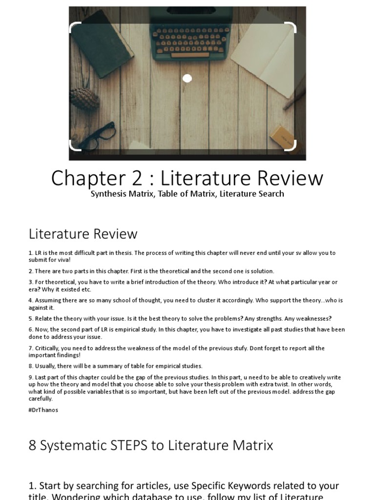 Literature Review Matrix and Databases | PDF | Theory | Science