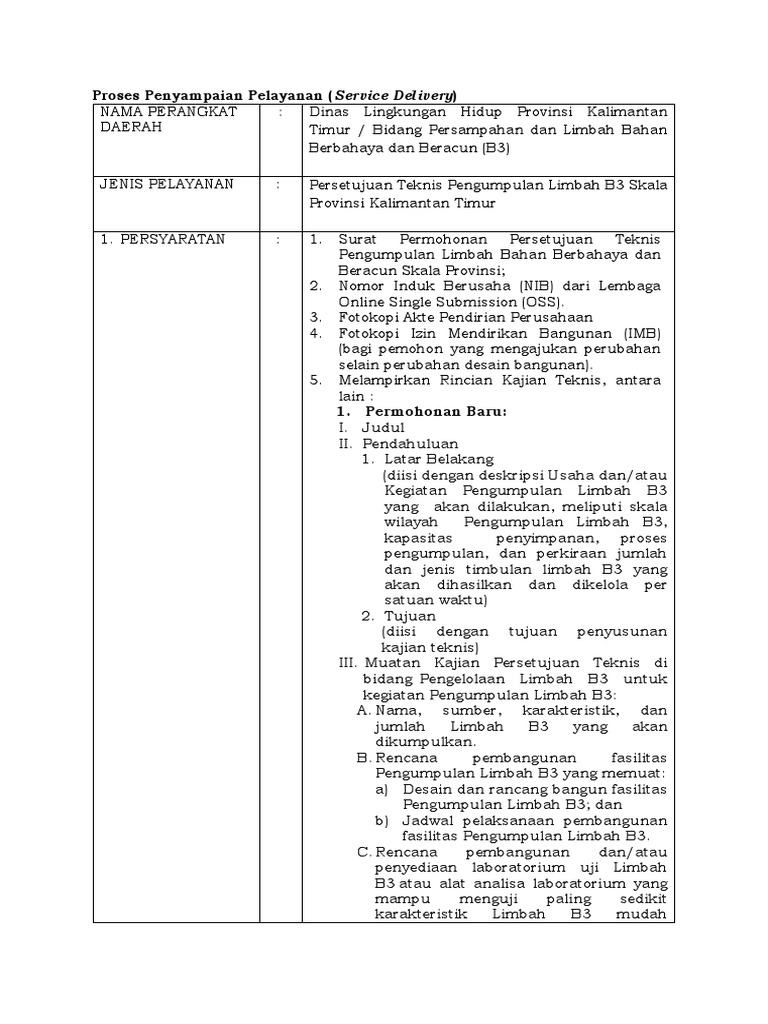 Presentasi Standar Pelayanan Bidang Pengelolaan Sampah Dan Limbah B3 (Bidang 2) | PDF
