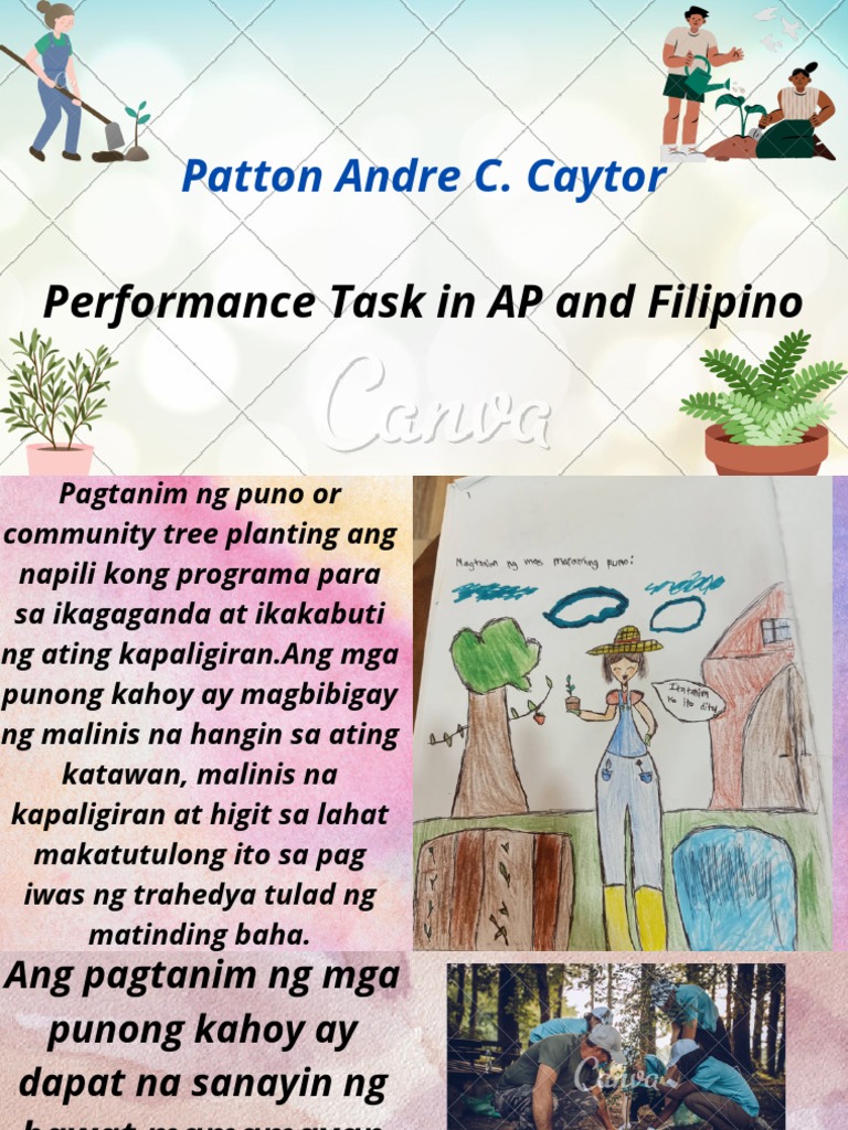 Patton Andre C. Caytor: Performance Task in AP and Filipino | PDF