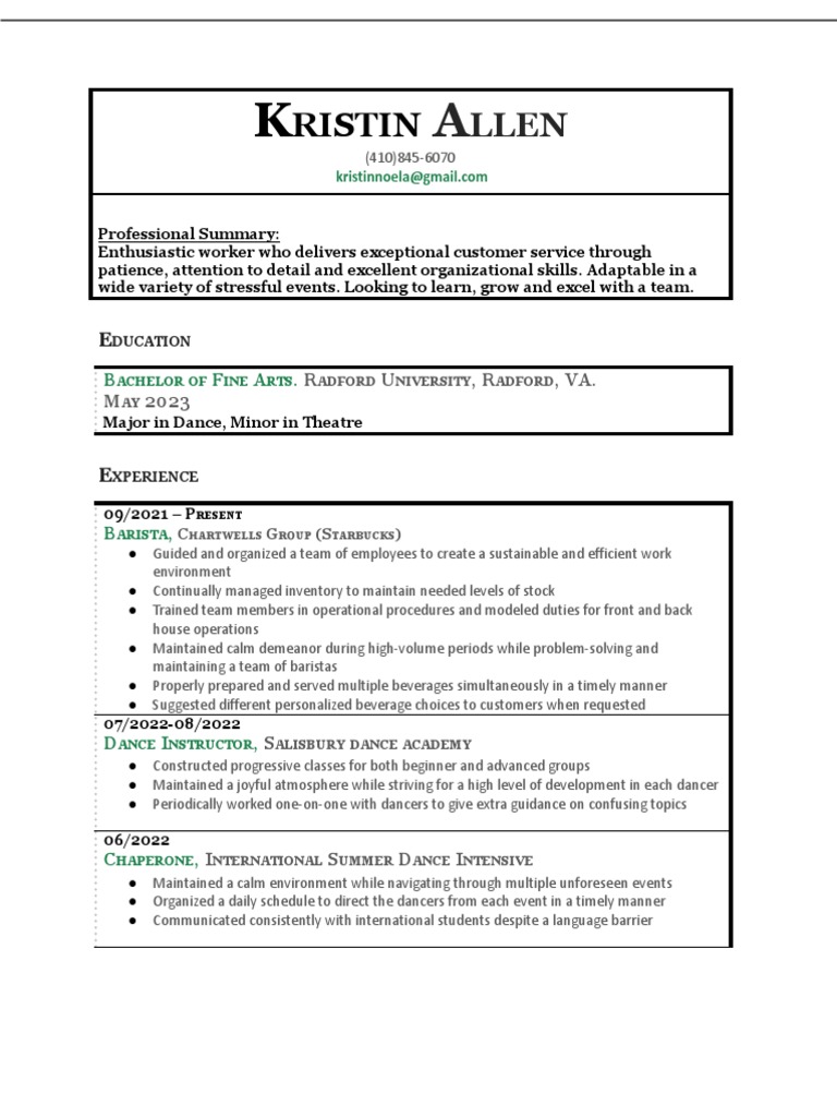 K Allen Resume | PDF | Business