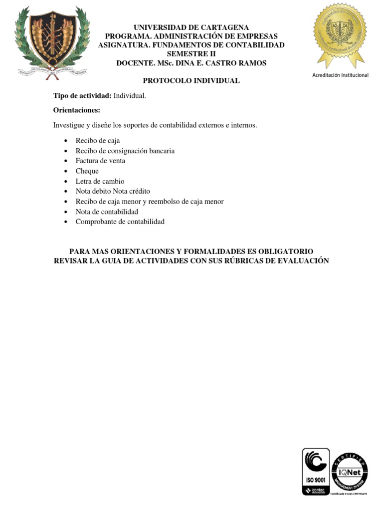 Protocolo Individual. 6 | PDF