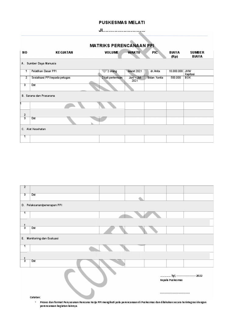 5.5..1 EP 1 1 - Contoh - Matriks - Rencana - Kerja - PPI - Di ...
