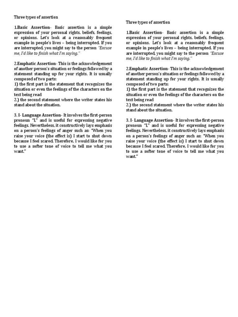 Three Types of Assertion | PDF | Linguistics | Human Communication