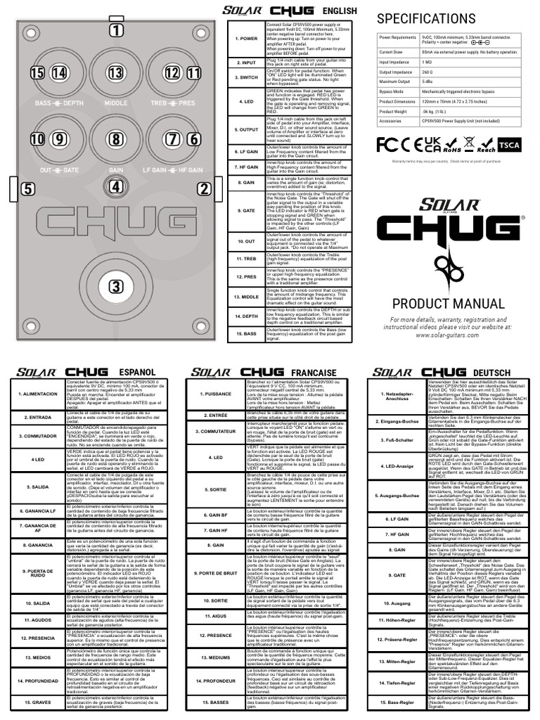 Chug-Manual-1 | PDF | Amplifier | Power Supply