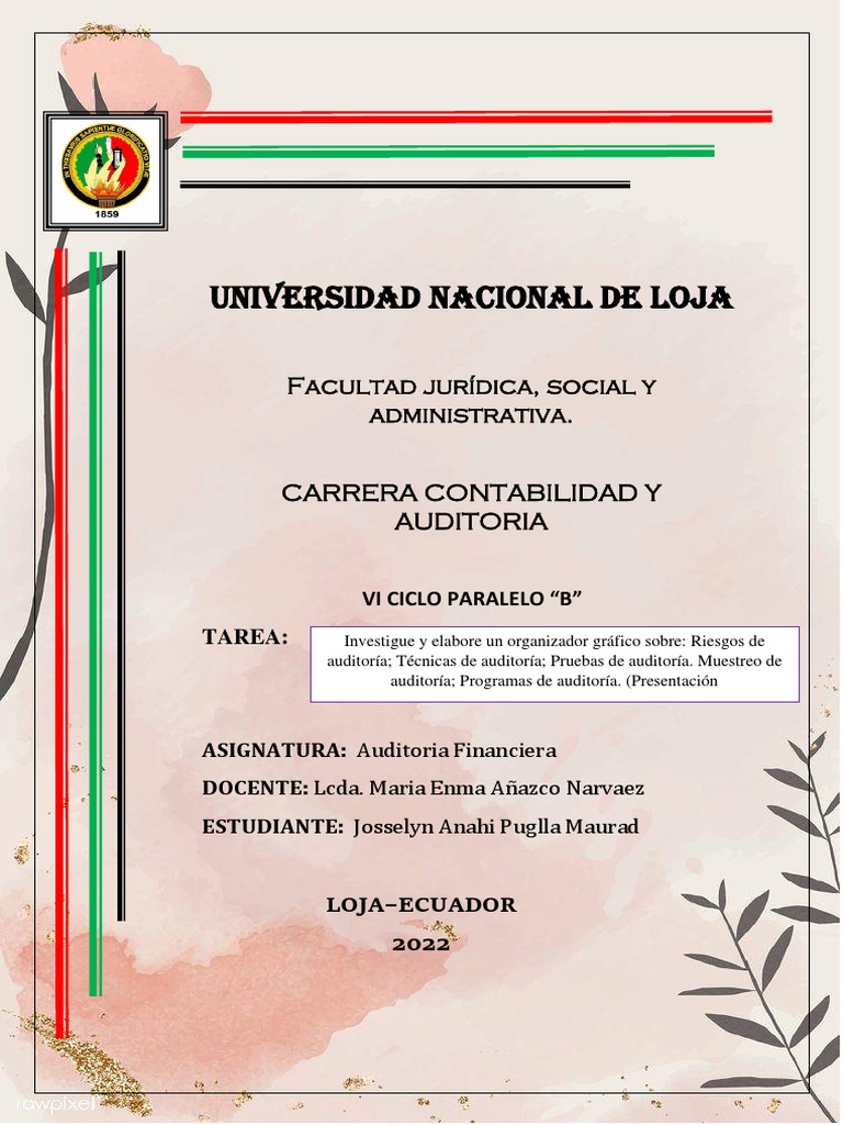 AA6 - Riesgos de Auditoria | PDF | Auditoría | Contralor