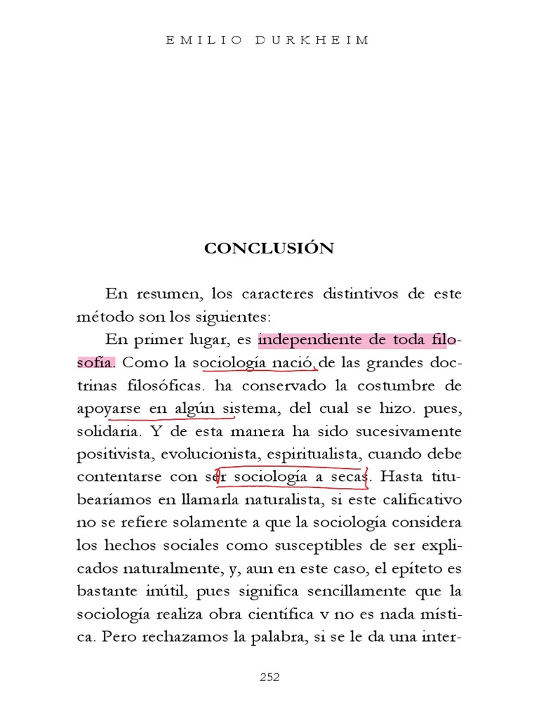 3.las Reglas Del Metodo Sociologico Emile | PDF | Sociología | Método ...