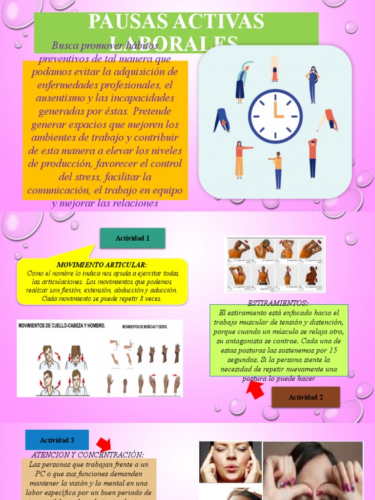 EJECUCION DE Pausas Activas Laborales | PDF