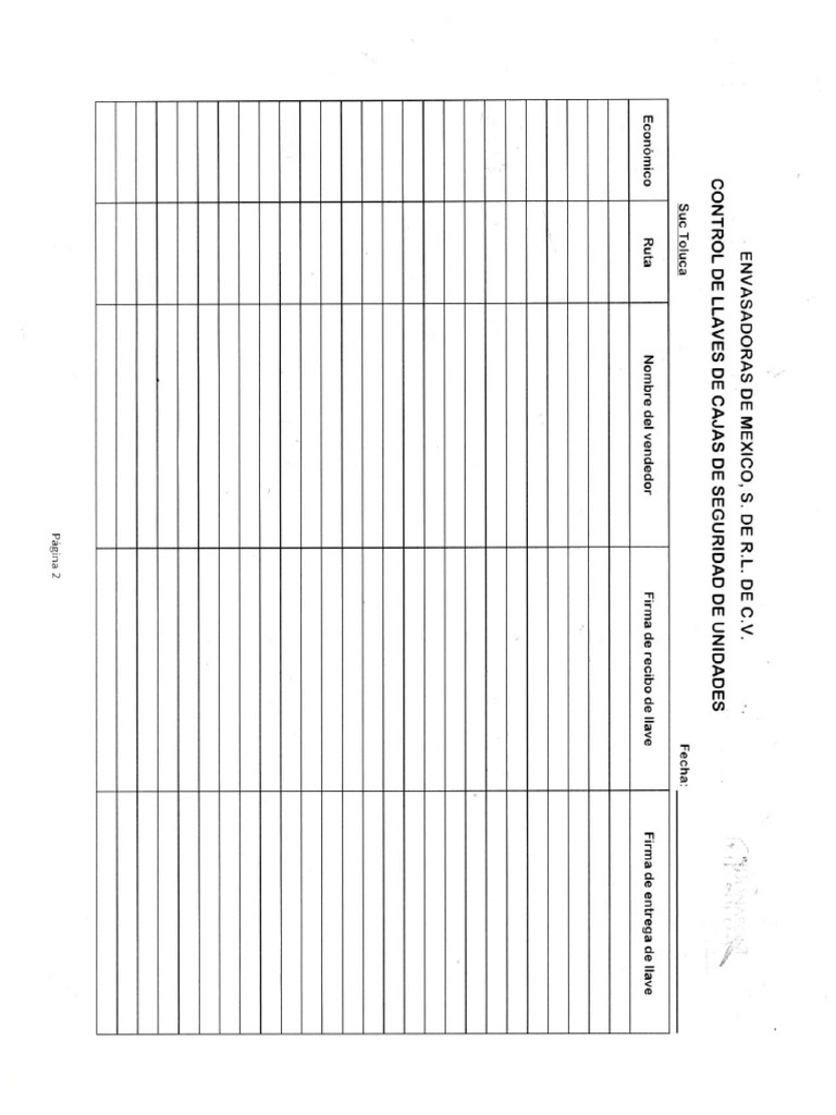 Formato Control Llaves | PDF