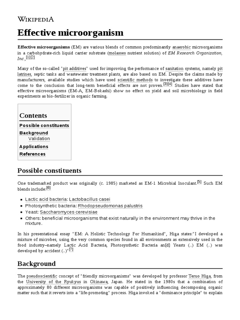 20221211 Effective Microorganism | PDF | Agriculture | Environmental ...