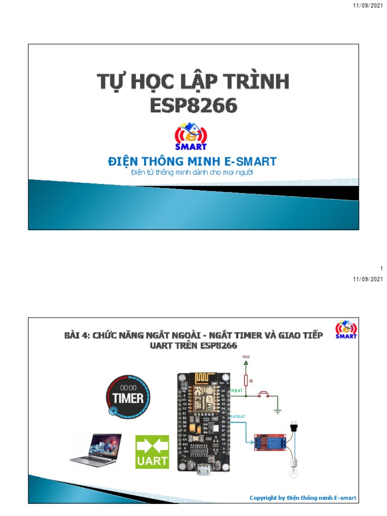 Bai 4 - Chuc Nang Ngat Ngoai - Ngat Timer - Giao Tiep Uart Tren Esp8266 ... Bai 4 - Chuc Nang Ngat Ngoai - Ngat Timer - Giao Tiep Uart Tren Esp8266 ...