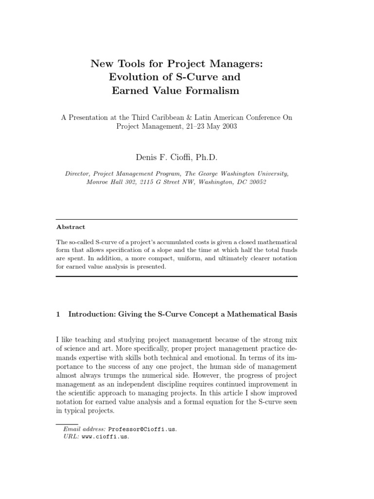 S-Curve Analysis in Project Management | PDF