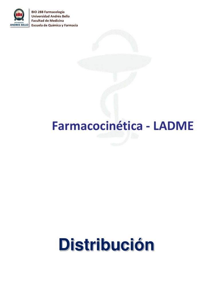 Farmacocinética: Conceptos y Ejemplos LADME | PDF