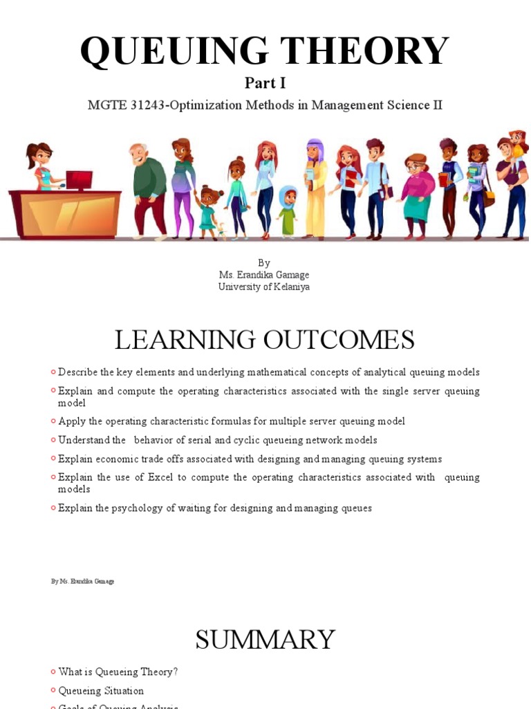 Queuing Theory - Part I | PDF | Operations Research | Applied Mathematics
