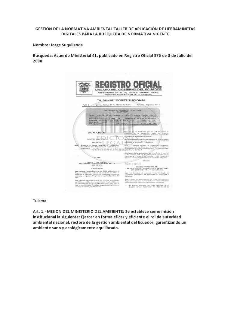 Gestión de La Normativa Ambiental Taller de Aplicación de Herraminetas Digitales para La ...