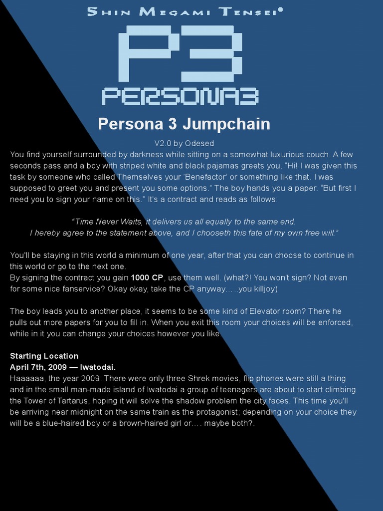 Persona 3 v2.1 | PDF | Self-Improvement | General Fiction