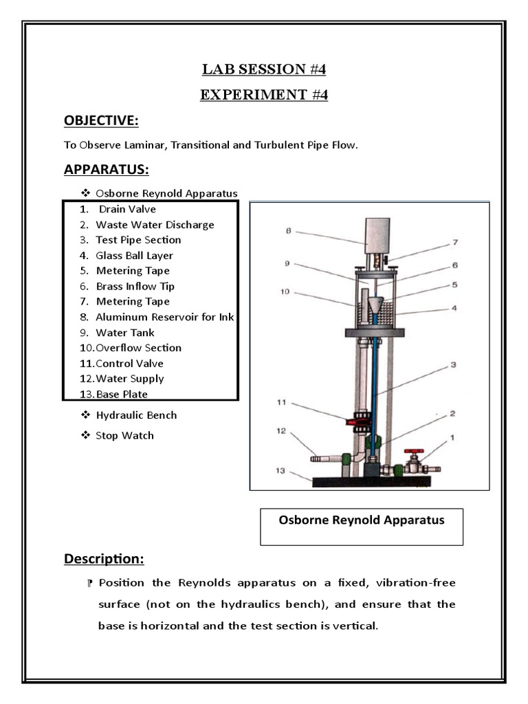 Fluid Mechanics Lab Exp # 4 | PDF | Reynolds Number | Fluid Dynamics