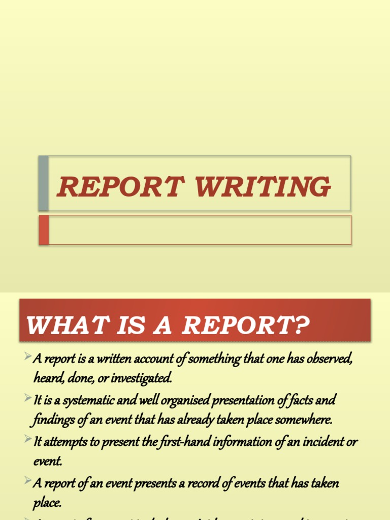 Report Writing | PDF | Logic | Paragraph