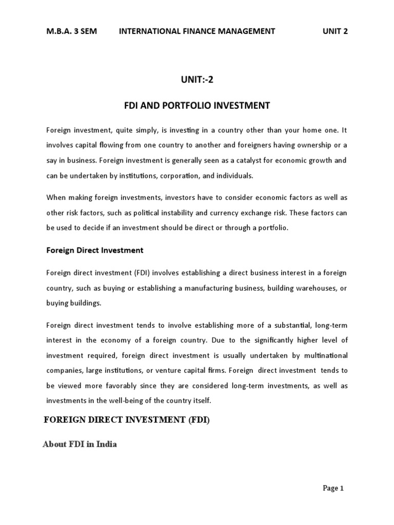 IFM notes unit 2 | PDF | Debt | Investing