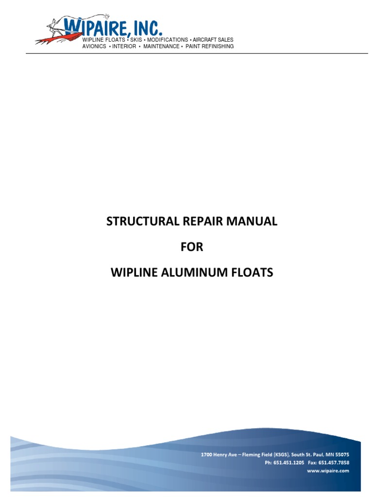 Structural Repair Manual For Wipline Aluminum Floats | PDF | Rivet ...