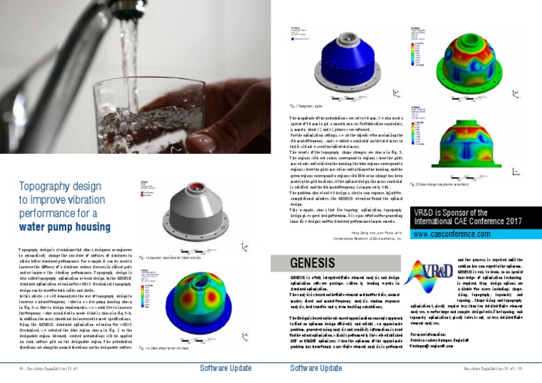 Topography Water Pump Housing Genesis Ansys Interface Pdf Mathematical Optimization