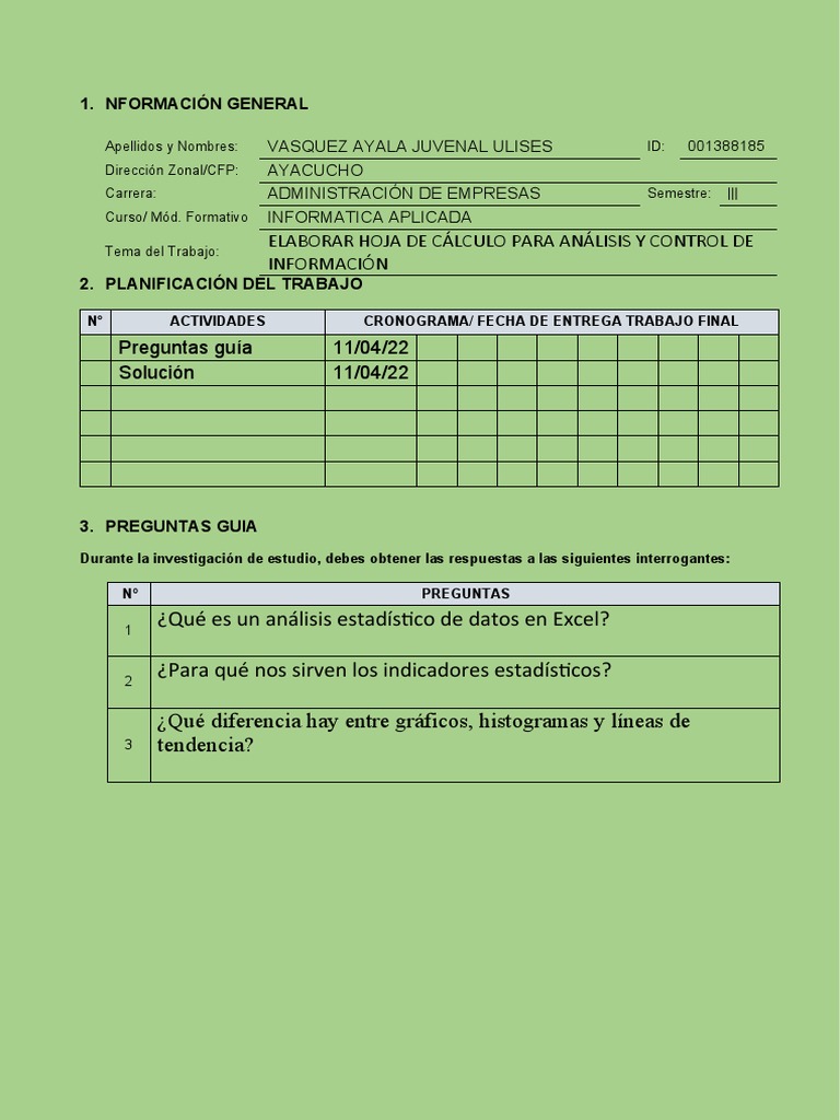 Trabajo Entregable N°1 | PDF