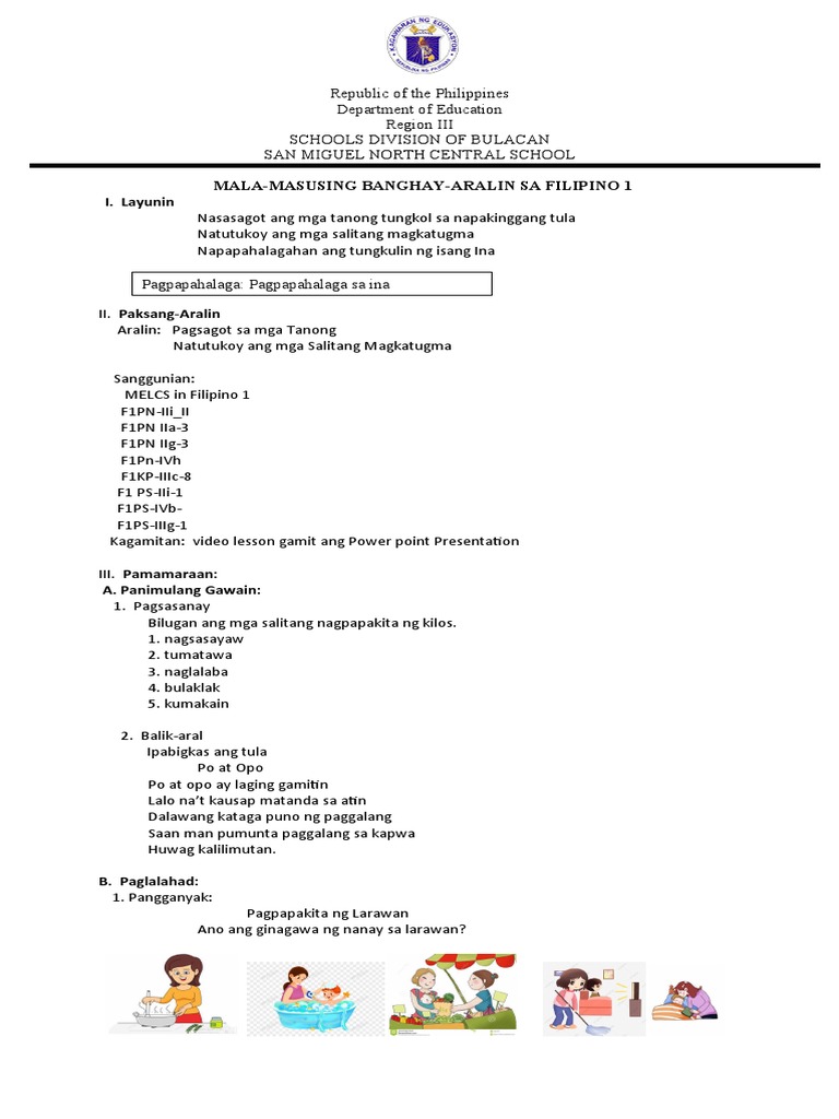 Lesson Plan For Validation Tula | PDF