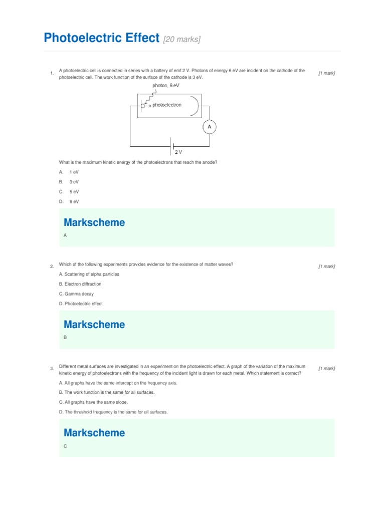Photoelectric Effect | PDF | Photoelectric Effect | Electron