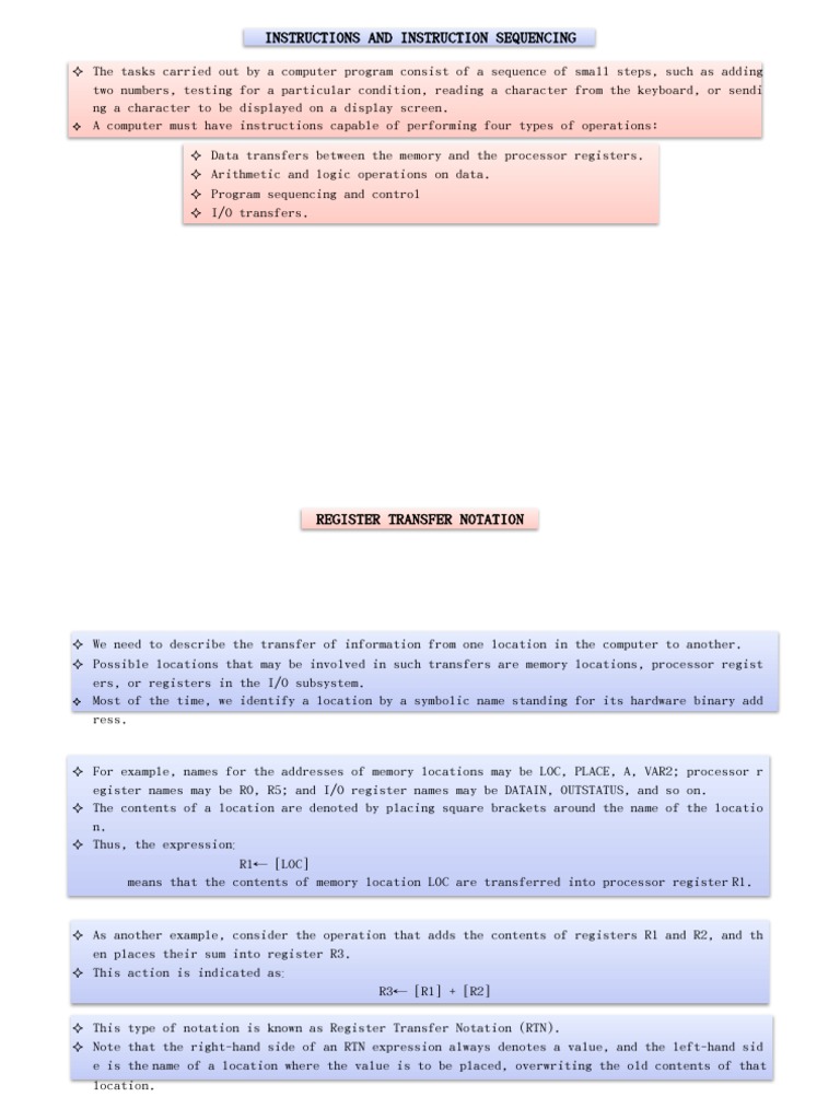 Instructions and Instruction Sequencing | PDF | Central Processing Unit | Assembly Language