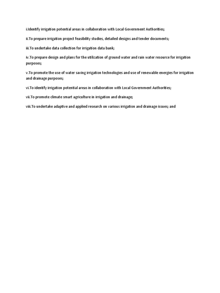 Irrigation Engineer Job Responsibilities | PDF