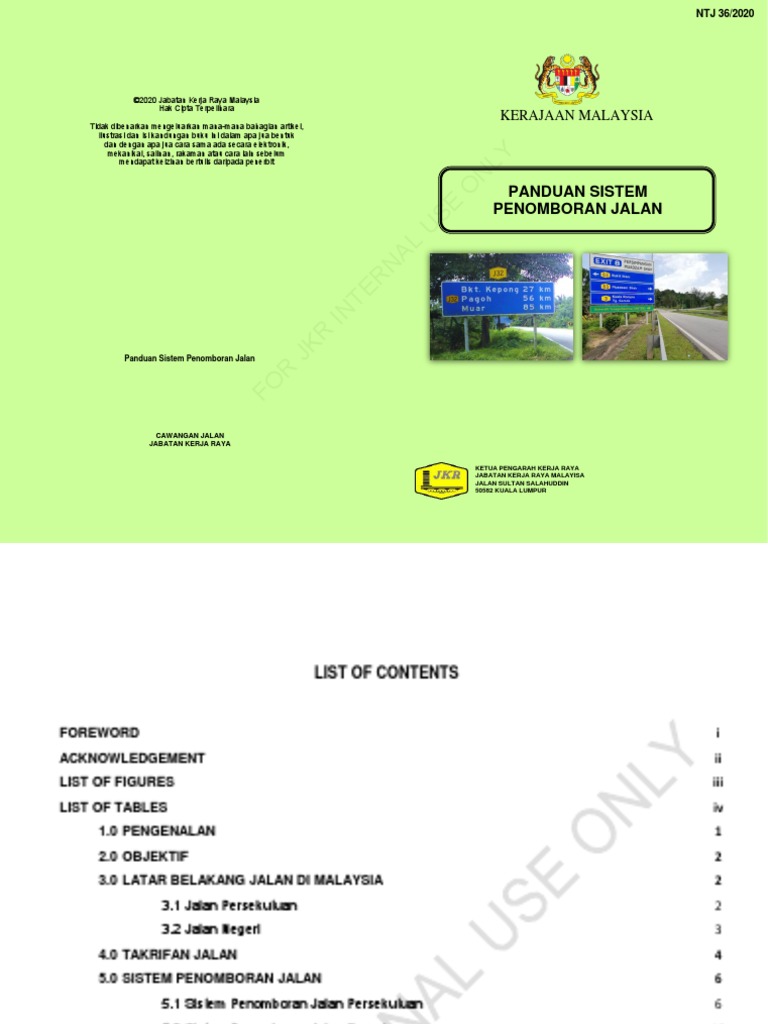 NTJ 36-2020 Panduan Sistem Penomboran Jalan | PDF