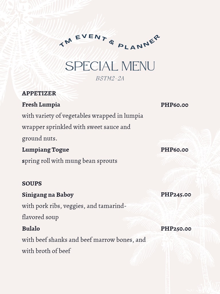 Menu Card | PDF