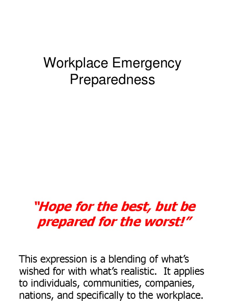 Workplace Emergency Preparedness Guide | PDF | Emergency Management ...