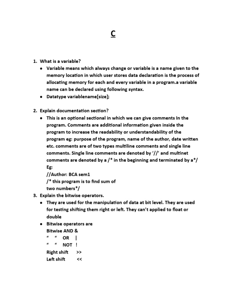 C Pdf Integer Computer Science Data Type 9840