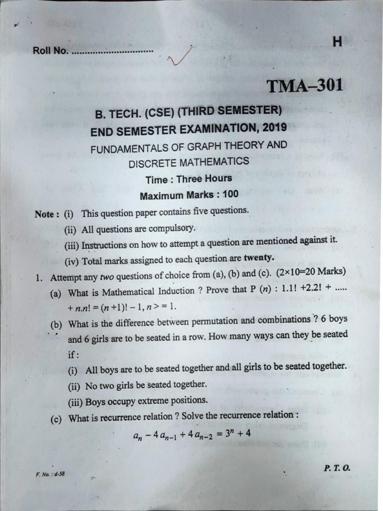 TMA-301 End 2019 | PDF