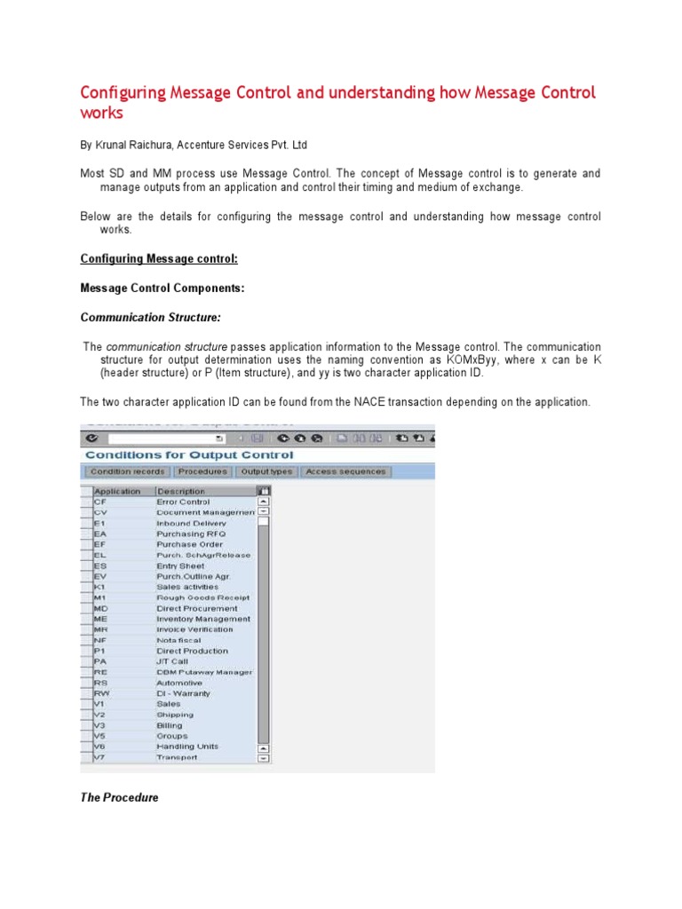 Configuring SAP Message Control | PDF | Electronic Data Interchange | Subroutine