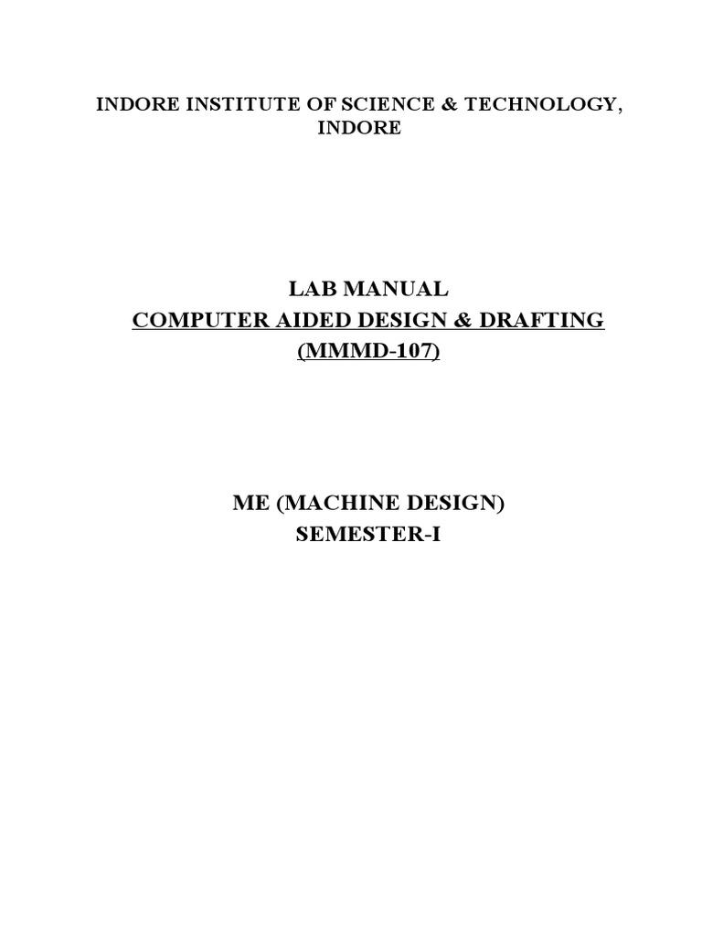 MMMD-107 - Computer Aided Design & Drafting | PDF | Computer Aided Design | Computer Graphics