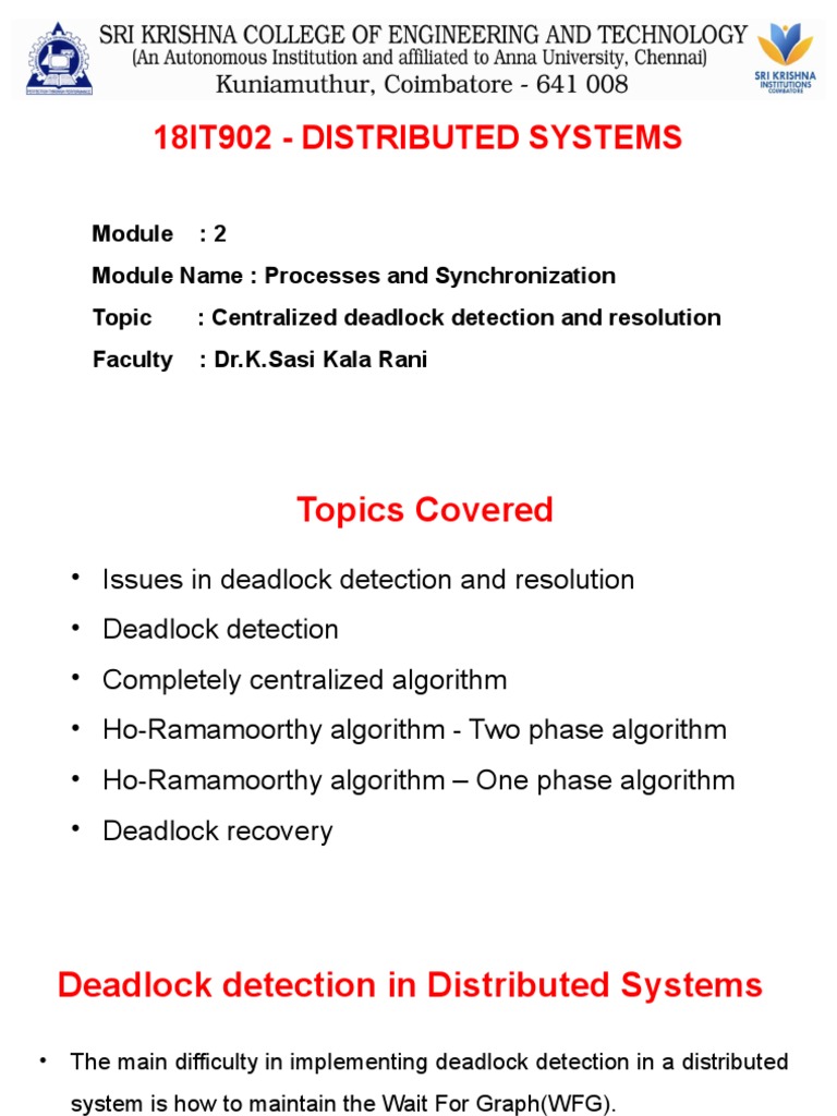 2.8 Centralized Deadlock Detection and Resolution | PDF | Distributed Computing | Hierarchy