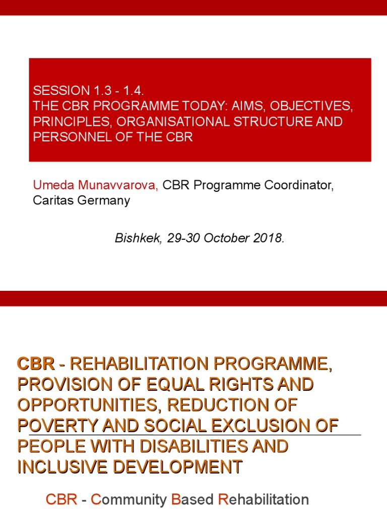 Community-Based Rehabilitation Overview | PDF | Disability | Social ...