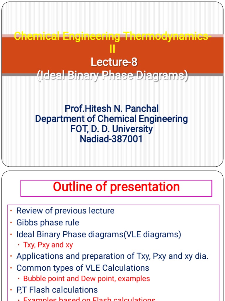 Ideal Binary Phase Diagrams & VLE Calculations | PDF | Phase (Matter ...