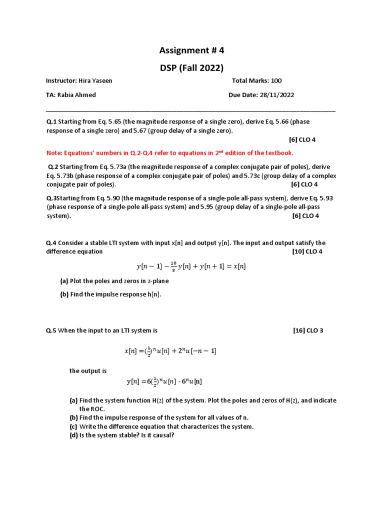 Assignment4 Dsp Fall2022 Pdf Computer Science Algorithms