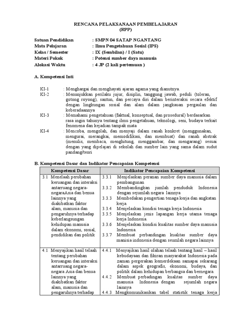RPP Ips KLS-9 | PDF