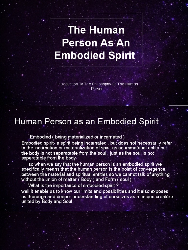 Understanding the Embodied Human Person | PDF | Soul | Human
