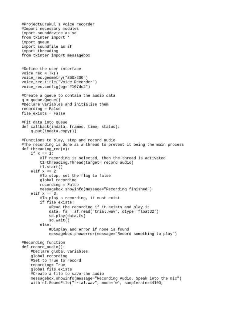 Voice Recorder Pdf Computer Architecture Information Technology