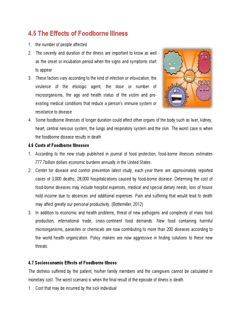 L4 The Effects of Foodborne Illness | PDF | Foodborne Illness | Foods