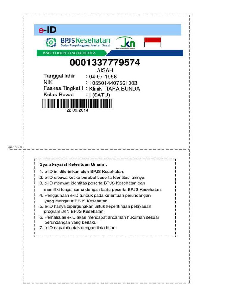 Data - 32 - Contoh Bpjs Kesehatan 11 | PDF