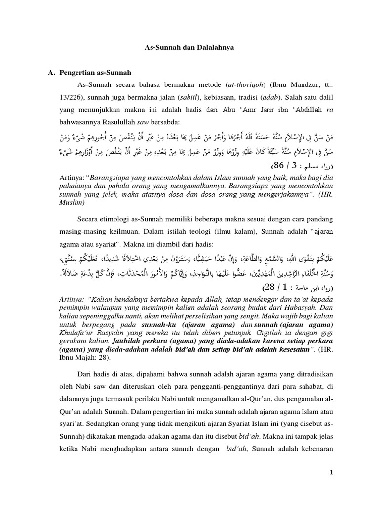 Makna dan Fungsi As-Sunnah dalam Islam | PDF