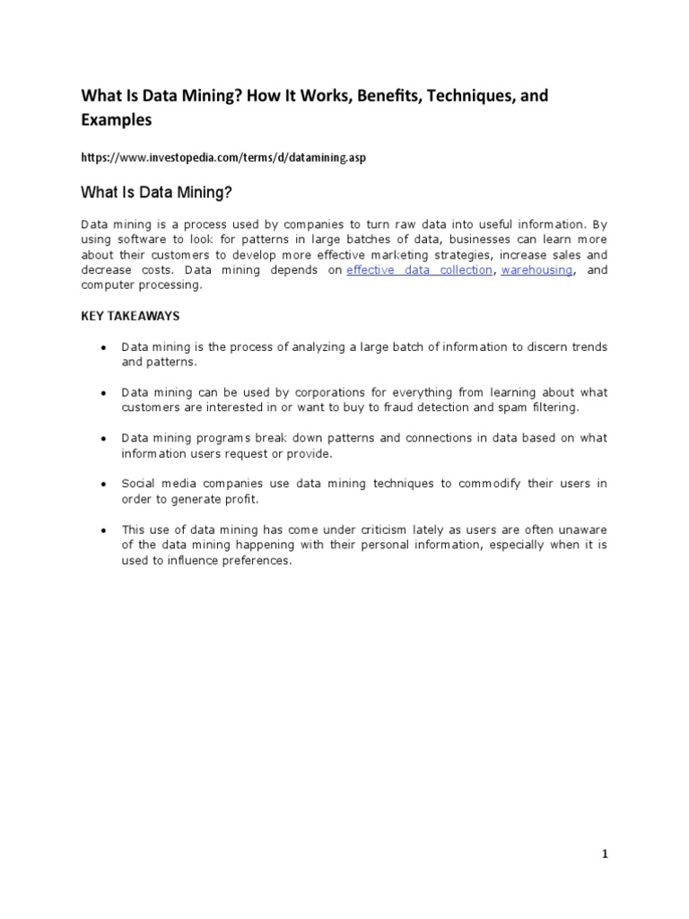 What Is Data Mining Pdf Data Mining Data Warehouse 4789
