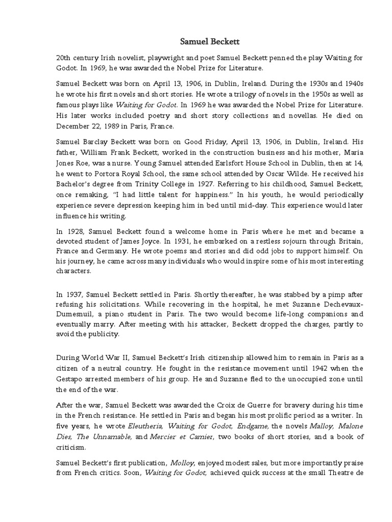 Samuel Beckett | PDF